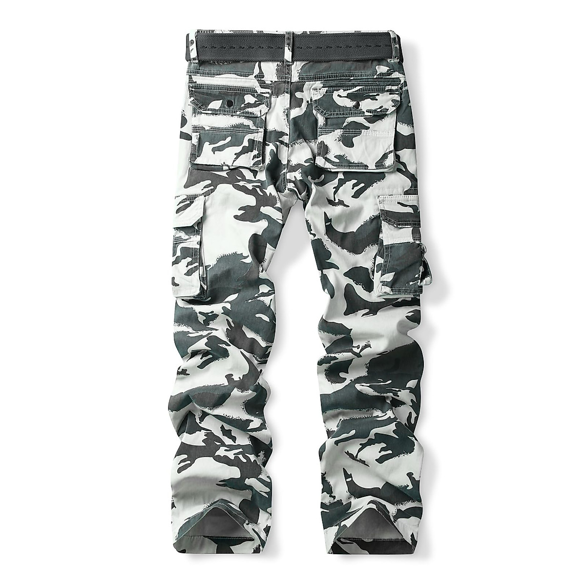 Womens Cargo Pants,Outdoor Casual Camoflage Camo Military Combat Work Hiking Pants with Pockets Camo White-US 4