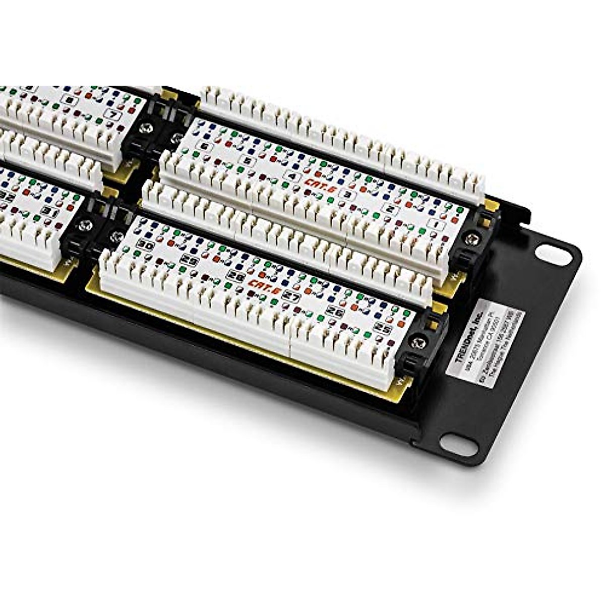 TRENDnet 48-Port Cat6 Unshielded Patch Panel, Wallmount or Rackmount, Compatible with Cat3,4,5,5e,6 Cabling, for Ethernet, Fast Ethernet, Gigabit Applications, Black, TC-P48C6