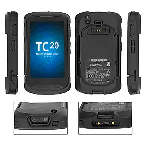 TC20 Protective Bumper Case for Zebra TC20 TC200J TC25 Full Touch Barcode Scanner Mobile Computer, Rugged TPU Rubber Cover Fall-resistant, for Devices without Keyboards