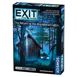 EXIT: The Return to The Abandoned Cabin | EXIT: The Game - A Kosmos Game | Family-Friendly, Card-Based at-Home Escape Room Experience | Collaborative for 1 to 4 Players, Ages 12+