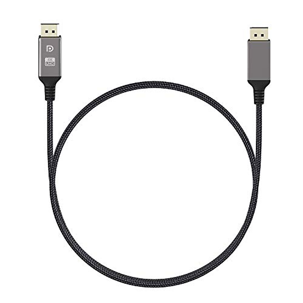 XOUPFORE DisplayPort Cable 1.2 6.6ft, High Speed DisplayPort to DisplayPort Cable Nylon Braided, Supports 4K@60Hz and 2K@144Hz for Laptop PC Projector TV etc- Gaming Monitor Cable- Dark Grey