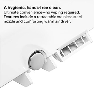 Brondell Swash Electronic Bidet Toilet Seat LE89, Fits Elongated Toilets, White – Side Arm Control, Warm Air Dryer, Strong Wash Mode, Stainless-Steel Nozzle, Nightlight and Easy Installation