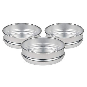 Update International ADP-48 Aluminum Pizza Dough Pan, 8-Inch, 48-Ounce - Set of 3