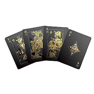 Gent Supply Black Waterproof Playing Cards - Day of The Dead, Gold Silver & Black Edition
