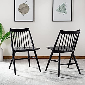Safavieh Home Collection Wren Black 19-inch Spindle Dining Chair (Set of 2)