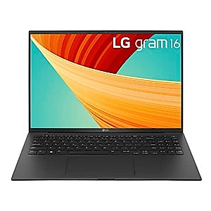 LG gram 16” Lightweight Laptop, Intel 13th Gen Core i7 Evo Platform, Windows 11 Home, NVIDIA RTX3050 4GB GPU, 32GB RAM, 2TB SSD, Black