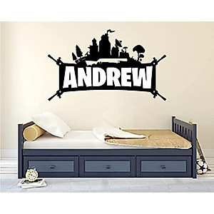 Custom Name Wall Decal - Famous Game - Wall Decal for Home Bedroom Nursery Playroom Decoration (R Julio 457) ((Wide 20"x12" Height))