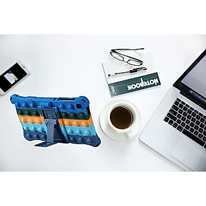 ALHBEJT Tablet Case for Galaxy Tab A7 Lite 8.7" 2021|SM-T220/T225/T227 Silicone Case Cover with Stand Lanyard Pen for Samsung Tab A7 Lite Pop Anxiety Relief Fidgets(Colorful Blue)