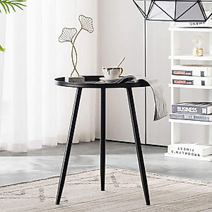 APICIZON 16" Round Side Table, Gold End Table for Living Room, Bedside, Mid Century Modern Coffee Table or Circle Accent Table for Small Spaces, Metal Nightstand (Gold)