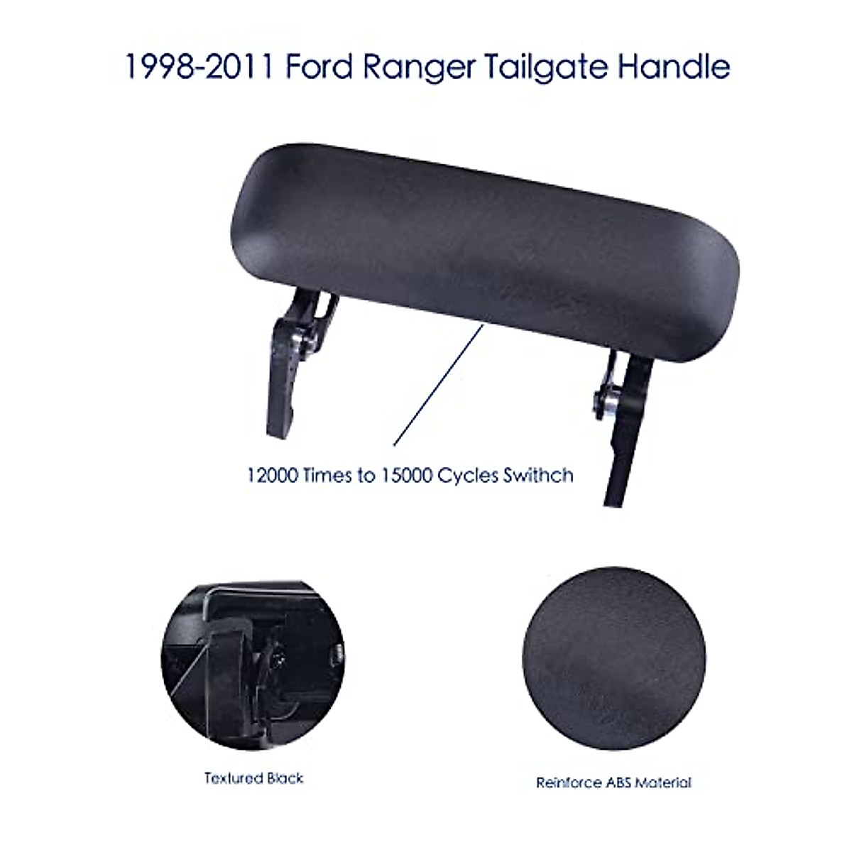 Tailgate Handle for Ford Ranger Pickup 1998-2011,01-07 Mazda B2300,98-01 Mazda B2500,98-07 Mazda B3000 B4000,Exterior Rear Liftgate Latch Handle Replace# 90695 FO1915109,1L5Z 9943400-AAA,77872