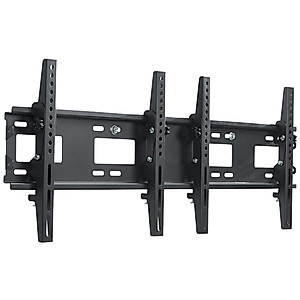 Displays2go, Wall TV Bracket with Dual Mount, Steel Construction – Black Finish (MNBD2642S2)