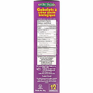 Lets Do Organic Ice Cream Cones - Sugar Cones for Ice Cream, Mini Ice Cream Cones, Ice Cream Cups, Crispy Cones, Mini Cake Cones - 1.2 Oz (Pack of 12)