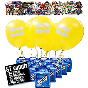 Game Party Military Supply Loot Drop Box Party Favors - 24-Pack. Party Decoration and Gift Bags, Gaming Themed Birthday Activities and Party Supplies