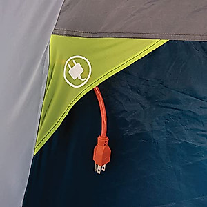 Dome Tent Ozark Trail 10-Person Family Camping Tent with 3 Rooms and Screen Porch, blue