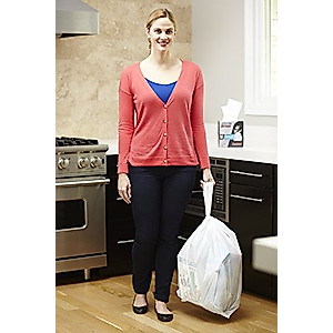 Hippo Sak Handle Trash Bag, with Power Strip, 13 Gallon Tall Kitchen, 90 Count