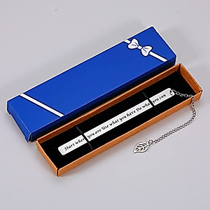 Inspirational Bookmarks Gift Metal for Women Men Christmas Birthday Bookmarks for Son Daughter Friend Stocking Stuffer Teenagers Boys Friends Coworker Student Teachers School Home Office Supplies