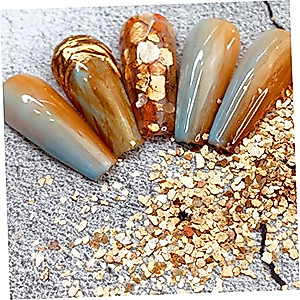 FOMIYES 5boxes Nail Decorations Nail Embellishments Nail Sequins Nail Accessories Charms Craft Gold Metal Leaf Crafts Glitters Gold Foil Flake DIY Manicure Mica Slice Decors Nail Ornament