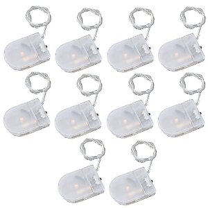 LampVPath (Pack of 10 cr2032 Battery Holder Coin Cell Holder, CR2032 Battery Holder with Switch, 1 x 3V CR2032 Button Coin Cell Battery Holder with Leads On Off Switch - Clear
