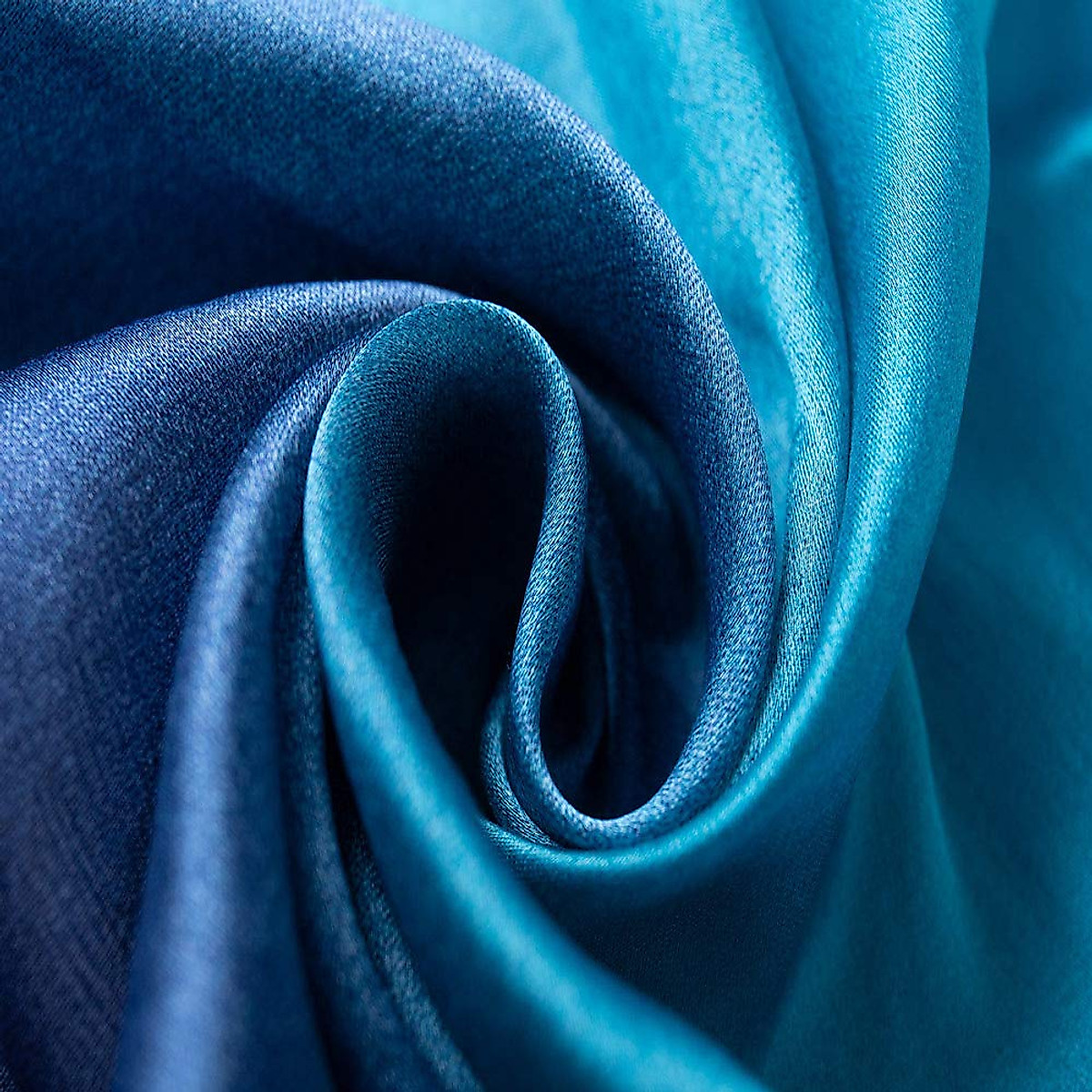 CYZLANN Women's Scarves 100% Silk Long Lightweight Scarfs for women（blue lake blue）