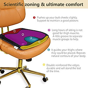 HANCHUAN Gel Seat Cushion Sciatica & Back Pain Relief 1.8" Thick Cushion for Long Sitting Orthopedic Gel Cushion with Honeycomb Breathable Design for Truck, Cars, Wheelchair, Office Chair, Game Chair