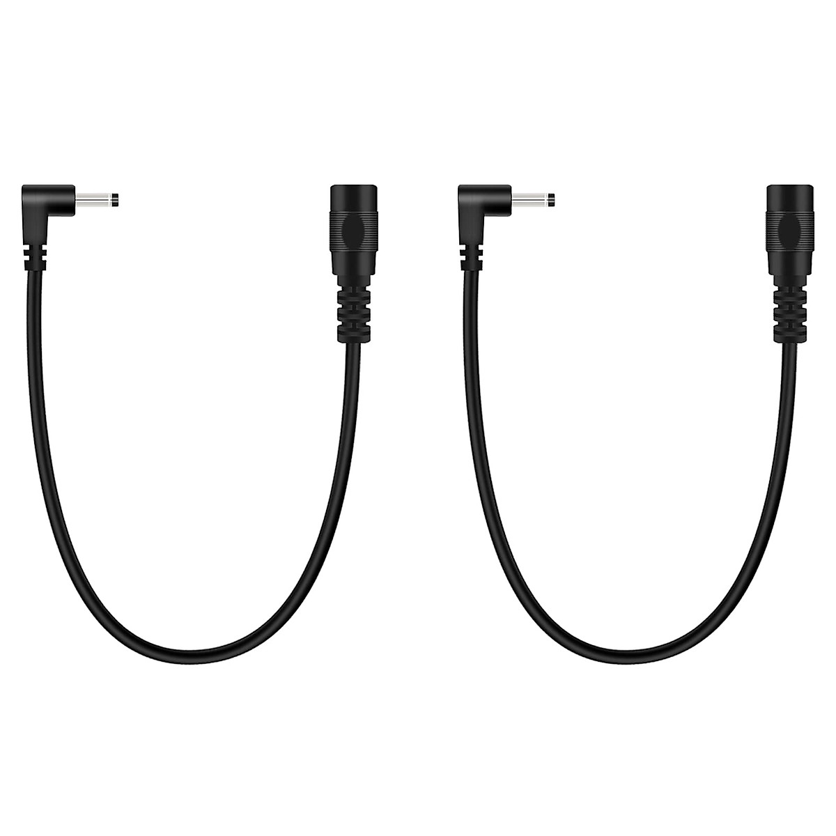 Fancasee 2 Pack 3.5mm x 1.35mm DC Power Extension Cable 90 Degree Right Angle Male to Female Plug Jack Extension Cord for IP Camera CCTV Security Camera Surveillance LED