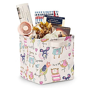 EZOWare Bundle Kit 4 Pcs Foldable Storage Bin Cubes + 2 Pcs 24 Large Pockets Over The Door Hanging Organizer for Bathroom Toys Nursery Kids Toddlers Home