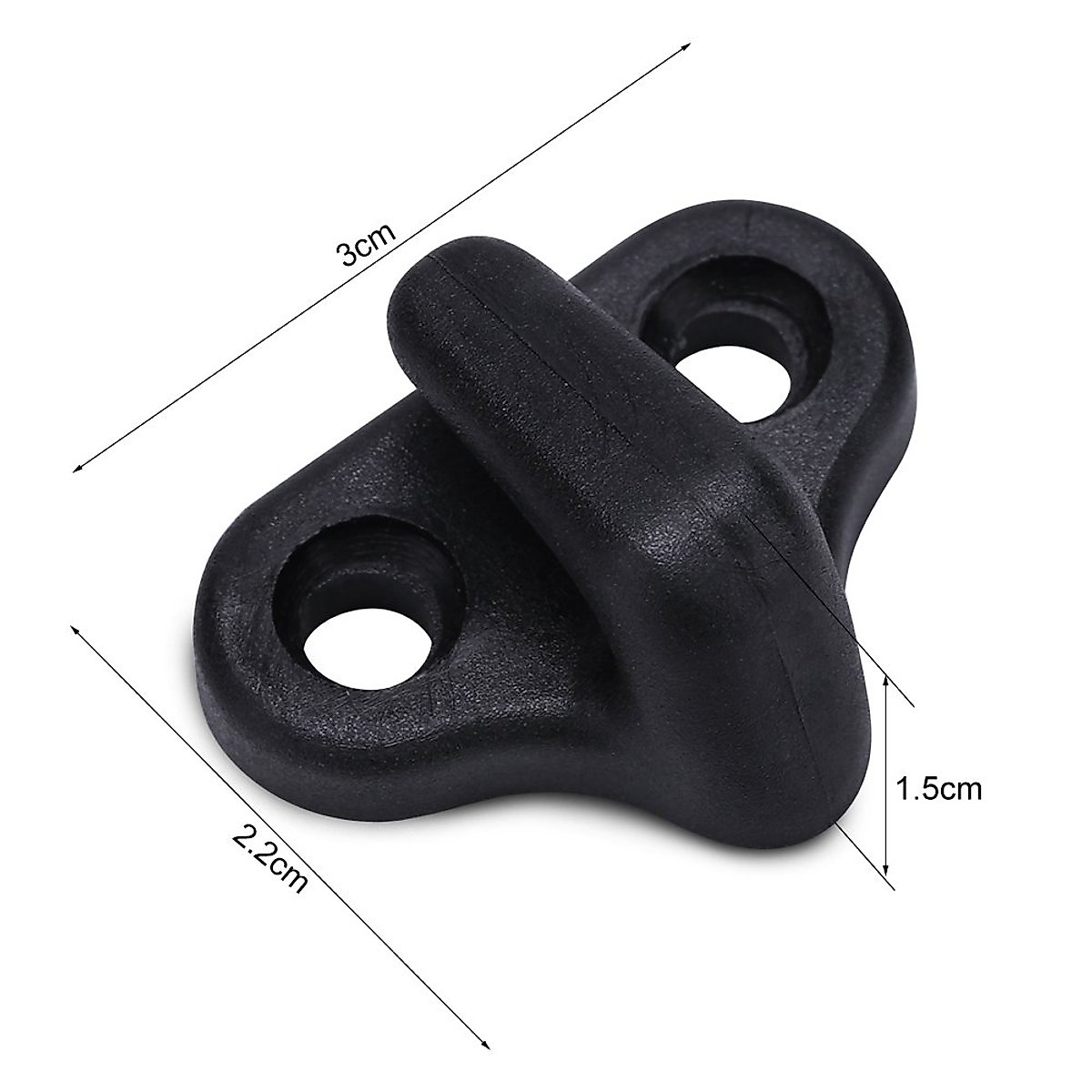 Kayak Lashing Hooks,4pcs Nylon Lashing Hook,Kayak Lashing Hooks J Hooks Nylon Bungee Hooks J Shape Hooks Replacement Black with Flat Head Screws for Kayak Canoe Paddle Board Boat Deck Rigging Kit