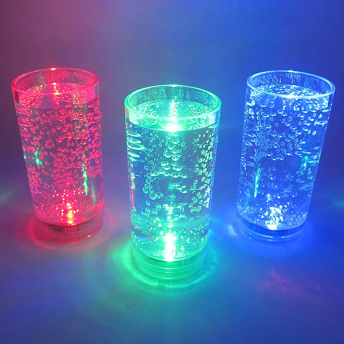 Light Up Glowing Shooter Glasses (Set of 12) - Light Up LED Shot Glasses - Assorted Color Mix in Red, Blue and Green