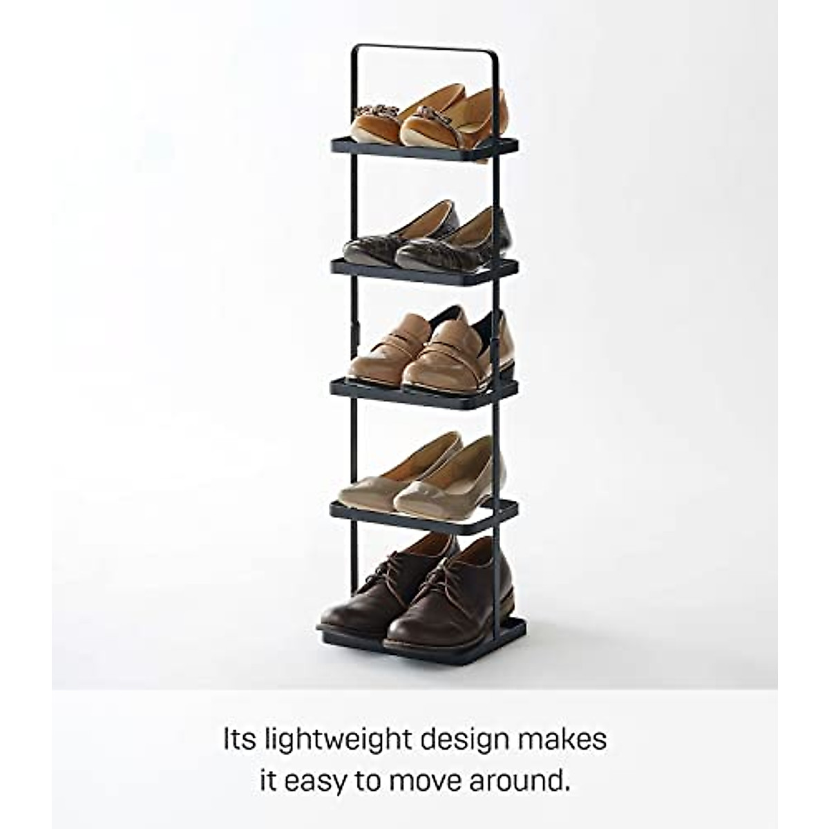 Yamazaki Home Shoe Rack, Tall, Black