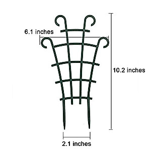 UWIOFF Trellis for Potted Plants, Mini Garden Trellis for Climbing Plants Stackable Plant Trellis Plastic Potted Plant Support DIY Climbing Trellis Flower Pots Supports, 4 Pack