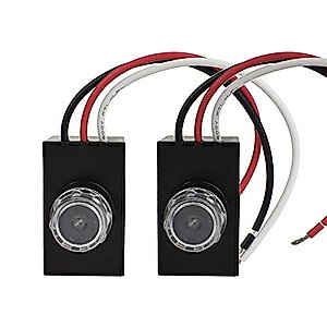 J.LUMI YCA1030 Hard-Wired Post Eye Light Control with Photocell Light Sensor, Photocell Sensor, Dusk to Dawn Light Sensor, Photocell for Outdoor Light, UL Listed (Pack of 2)