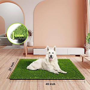 CooZero Artificial Grass, Professional Dog Grass Mat, Potty Training Rug and Replacement Artificial Grass Turf, Large Turf Outdoor Rug Patio Lawn Decoration, Easy to Clean with Drainage Holes