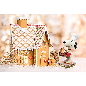 Enesco Jim Shore Peanuts Snoopy with Gingerbread House Figurine