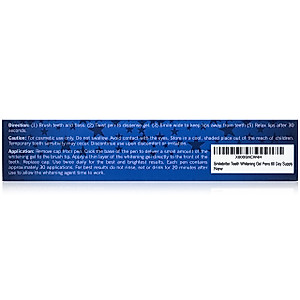 Smilebriter Teeth Whitening Gel Pens, 2 Pens :: No Peg, PPG, Artificial Flavors, or GMOs :: Gentle on Sensitive Teeth, Organic Ingredients :: Supports Dental Health, Mint Flavor