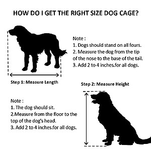 38 inch Heavy Duty Dog Crate | Dog Kennel for Small Medium Large Dog | Strong Metal Escape Proof Dog Cage | Removable Tray & Lockable Wheels