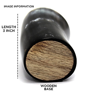 L.A Horns Set of 4 Viking Drinking Horn Shot Glasses (4oz) | 100% Authentic Drinking Horn Shot Glasses For Vodka, Tequila, Rum & More