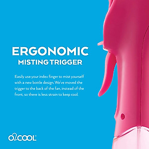 O2COOL Elite Battery Powered Handheld Water Misting Fans (Raspberry)…