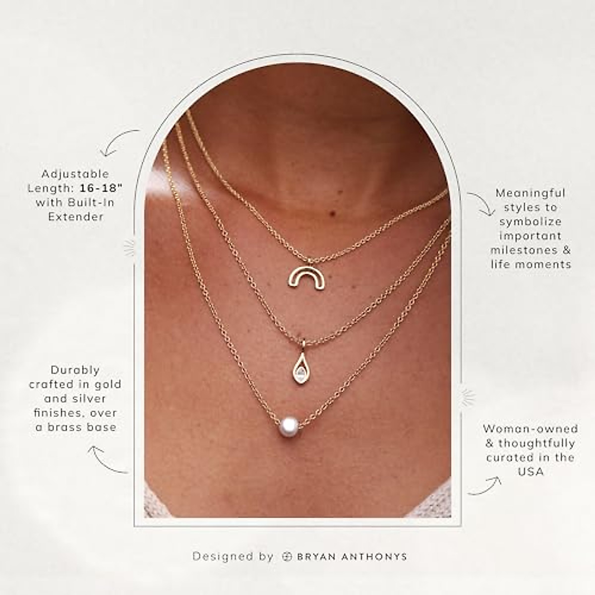 Bryan Anthonys – Meaningful Jewelry for Her: Bracelets for Women, All In Braclet, Adjustable Length, Fine Silver Finish