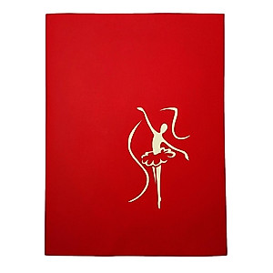 iGifts And Cards Inspirational Ballet Dancers 3D Pop Up Greeting Card - Orchestra, Beautiful, Curtains, Stage, Half-Fold, Birthday, Thinking of You, Retirement, Congratulations