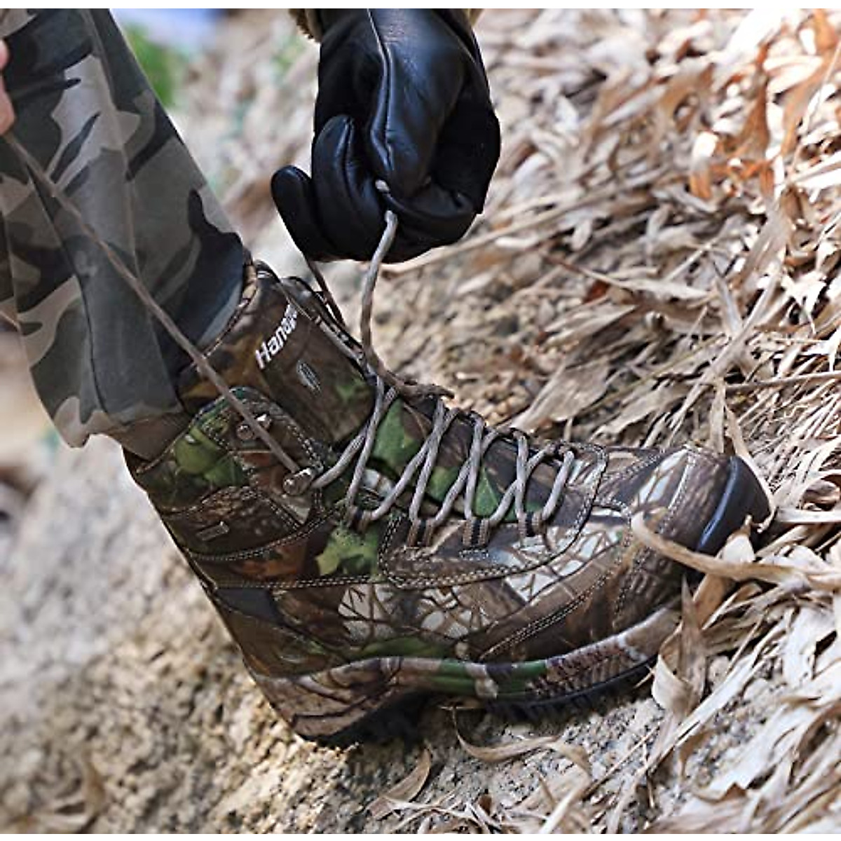 HANAGAL Hunting Boots Lightweight EVA Midsole Waterproof Mens Work Boots Anti-wicking Military Tactical Army Combat Hiking Boots for Men Size 10.5