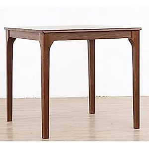 MU RONG Small Solid U.S.A Oak Walnut Color Square Dining Table, Space Saving Luxury Heavy Duty Oak Dinning Dable for 2-4 People in Kitchen Dinning Room (W) 31.5" X(D) 31.5" X(H) 29.5"