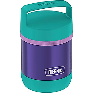 Thermos Stainless Steel Vacuum 10 Ounce handle, Purple Insulated Food Jar, 10oz (TS3050PU6)