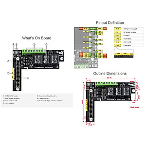 Waveshare Quality 3-Ch Relay Expansion Board Designed for Jetson Nano with Optocoupler Isolation