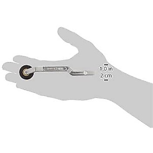 Dynabrade (11219) Contact Arm Assembly | 1" Diameter x 3/8" Wide, Radiused Rubber Wheel, with no Platen | For 1/4" (6 mm) or 1/2" (13 mm) Wide x 24" (610 mm) Long Belts