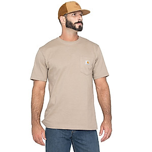 CarharttmensLoose Fit Heavyweight Short-Sleeve Pocket T-ShirtDesert5X-Large