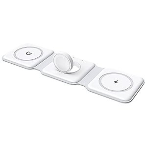 3 in 1 Foldable Wireless Charger, Ankilo Magnetic Fast Wireless Charging Pad, Compatible with iPhone 14/Pro/Max/Plus/13/12, Apple Watch, AirPods Pro(Adapter not Included)