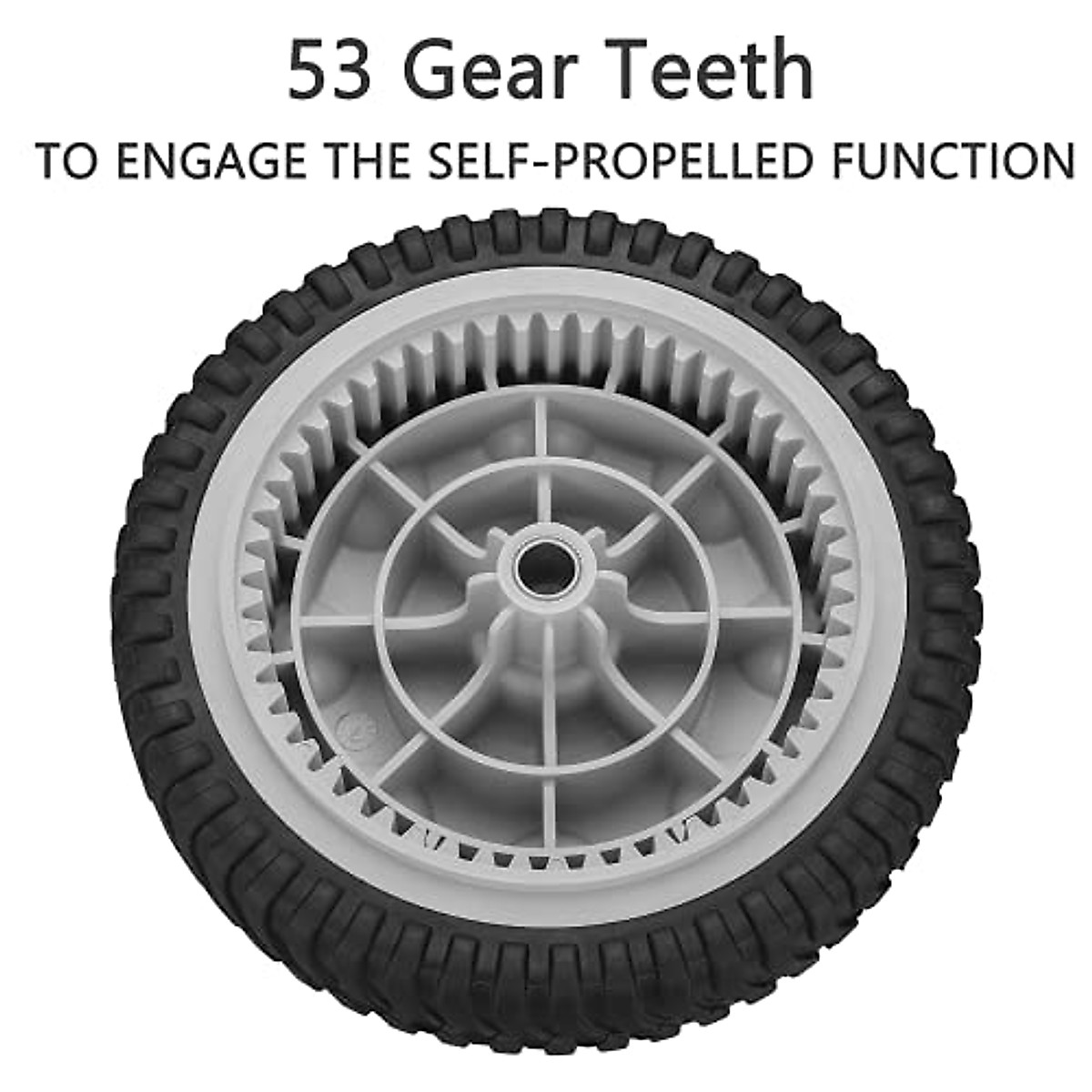 Front Drive Wheels Fit for Troy Bilt Lawn Mower - Drive Wheels Fit for MTD Snapper Troy Bilt Tuff-Cut 210 TB210 TB230 TB240 Self Propelled Mower, Replace 734-04018A 734-04018B 734-04018C, 2 Pack, Gray