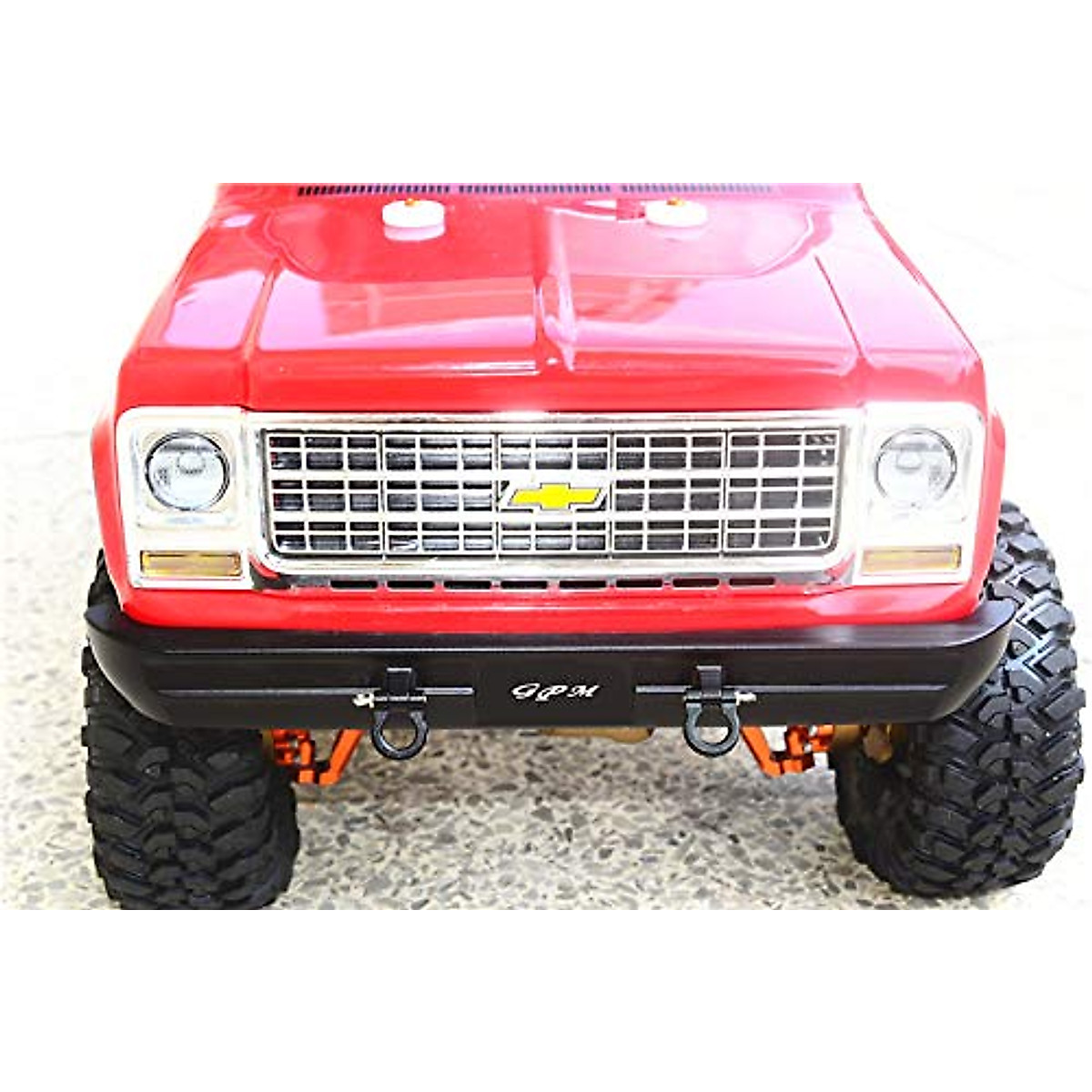 3pc Set Upgrades Aluminium Front Bumper Mount+D-Rings TRAXXAS-1/10 TRX-4 Chevrolet K5 Blazer 82076-4 RC Cars by GPM (Silver)