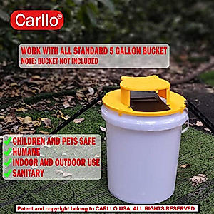 2024 Carllo New Upgraded-Bucket Lid Mouse Trap-Auto Reset Multi Catch-5 Gallon Bucket Compatible-Humane Mouse Trap-Flip Mouse Trap Indoor for Home and Outdoor-Free Hand Glove
