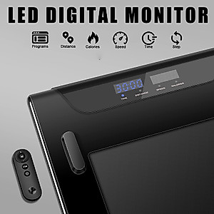 Jayktimo Treadmill, Walking Pad-7.6miles Under Desk Treadmill-2 in 1 Folding Treadmill-Treadmills for Home and Office, Black White